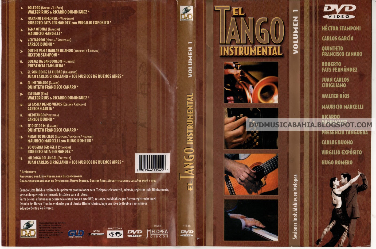 LOS MEJORES DVD DE MUSICA Y MAS....!!!!: TANGO INSTRUMENTAL - (EDICION ...