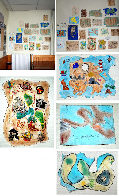 arts plastiques 2009 - 2010: cartes au trésor - 5ème