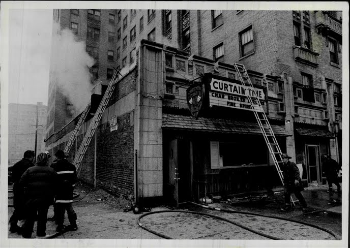 Uptown Chicago History: Fire at 5050 N. Sheridan, Uptown, Chicago, 1981