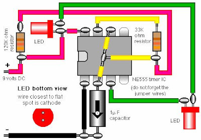 Electronic Circuit: 555 Flash Lamp