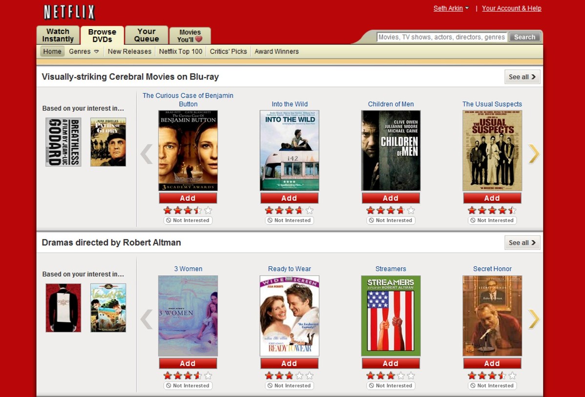 Interactivate Your Imagination: Recommended Viewing on Netflix