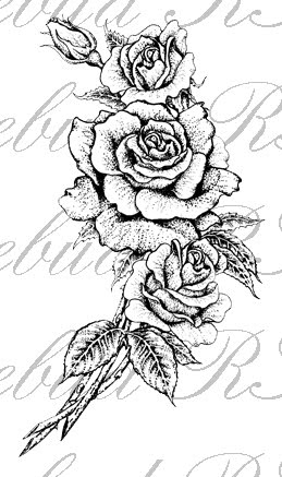 Rosebud's Craft Store: Rose Digital Stamps