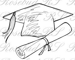 Rosebud's Craft Store: Graduation Digital Stamps