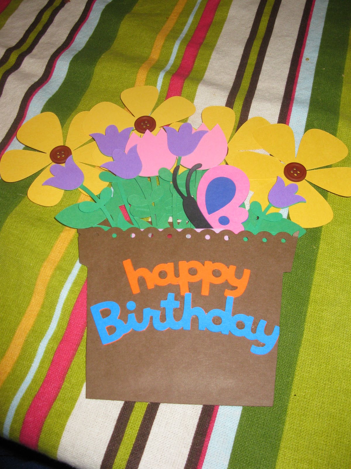 Carrie Ann's Creations: Interactive Flower Pot Birthday Card