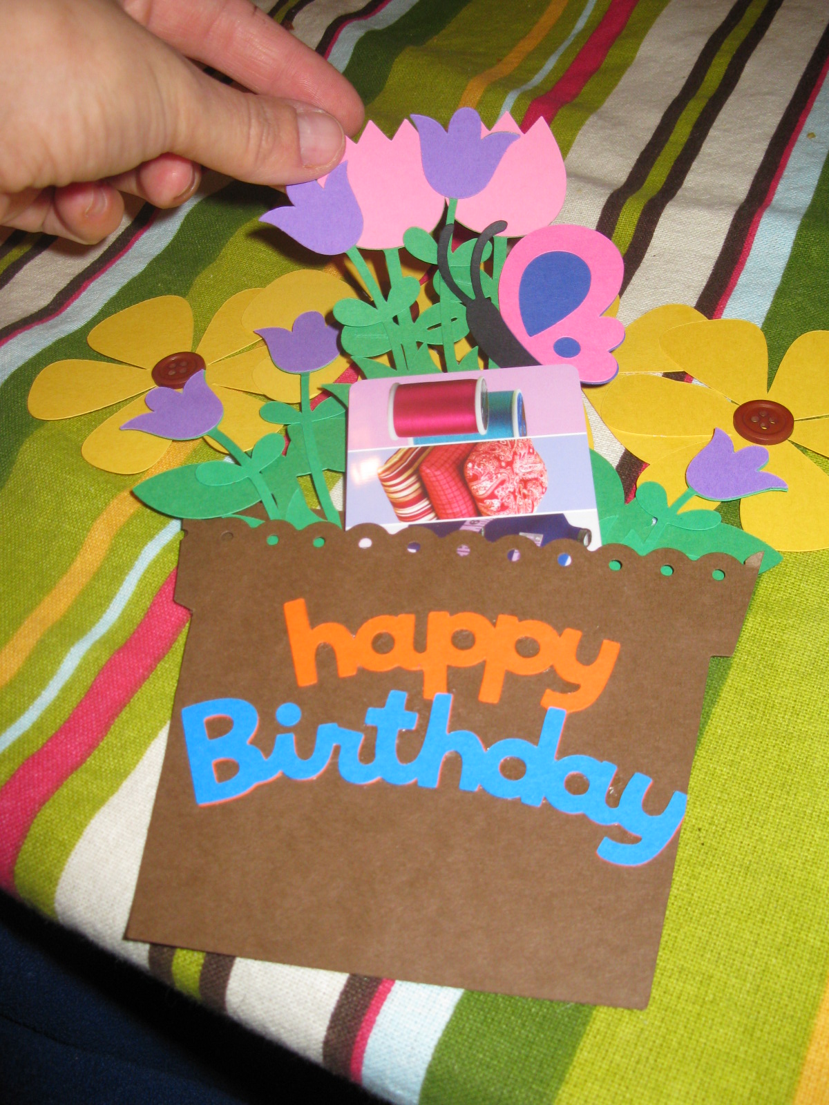 Carrie Ann's Creations: Interactive Flower Pot Birthday Card