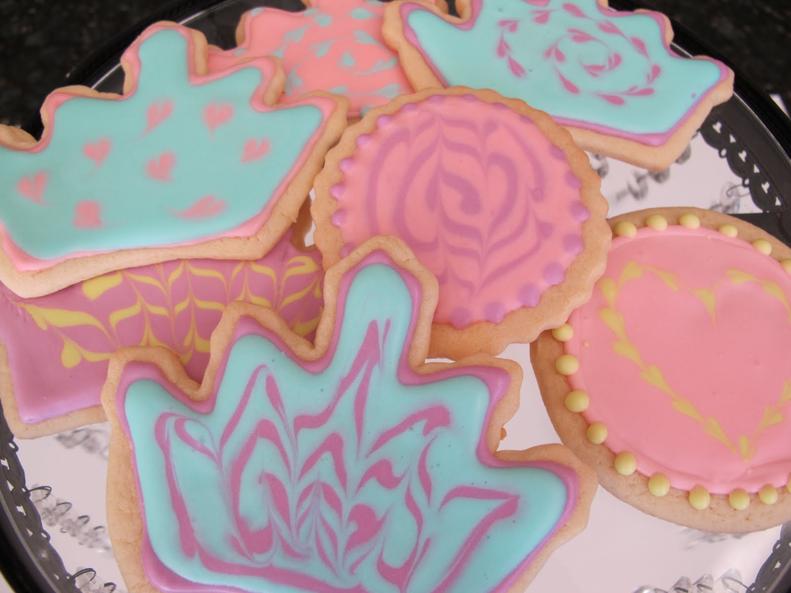 Princess Cookies With Royal Icing - Purple Chocolat Home