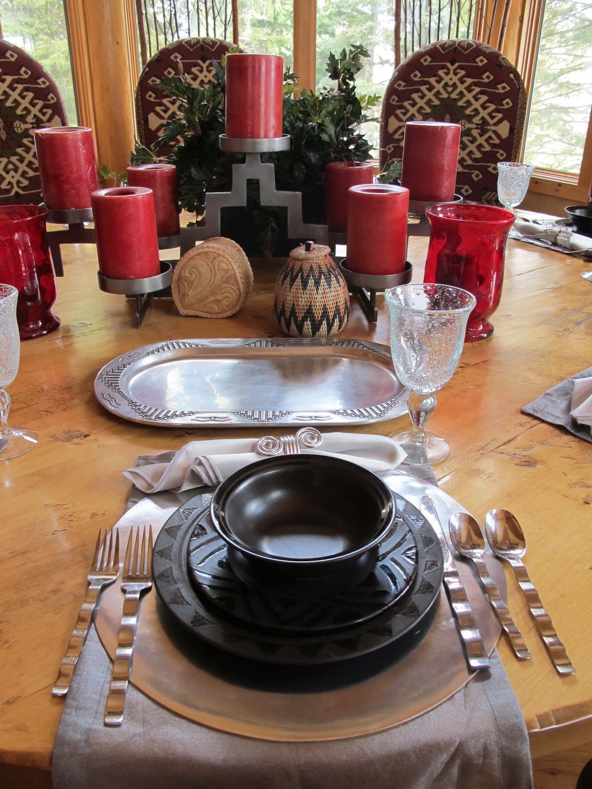Hidden Pony Lodge Tablescape - Purple Chocolat Home