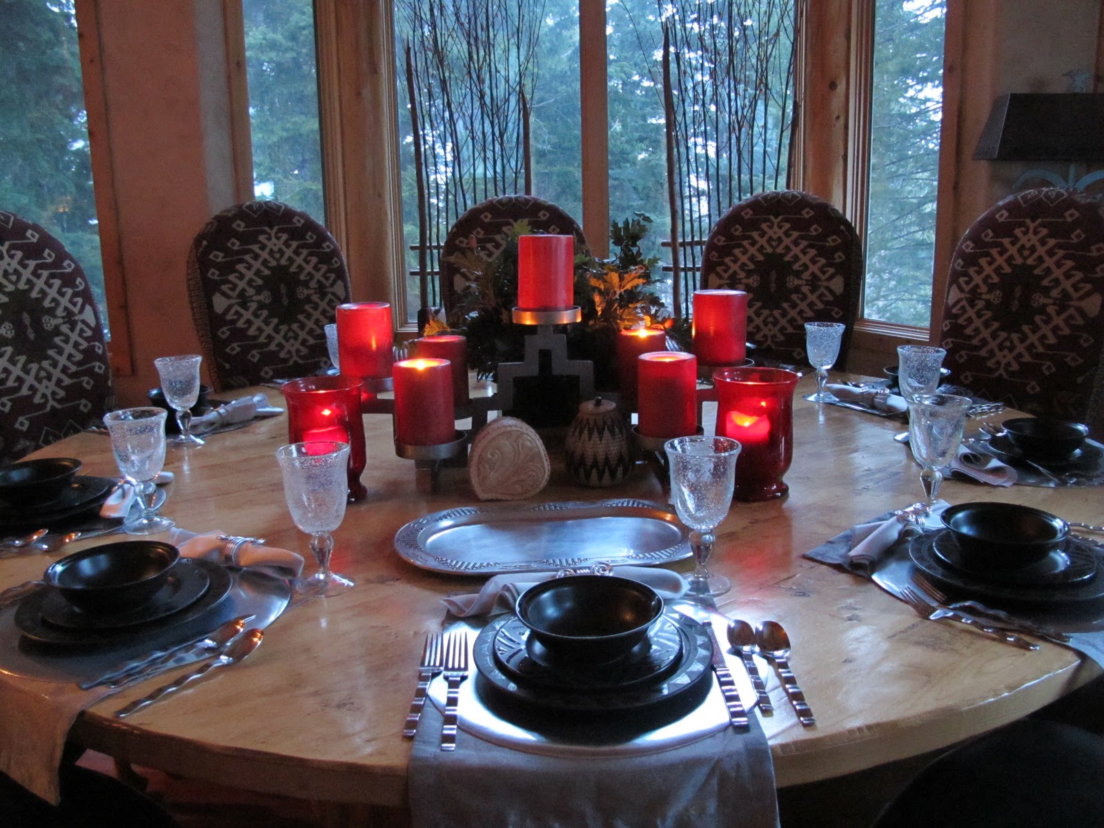 Hidden Pony Lodge Tablescape - Purple Chocolat Home