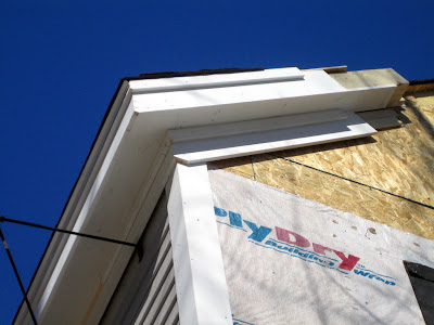 New House in Waban: Roof trim detail