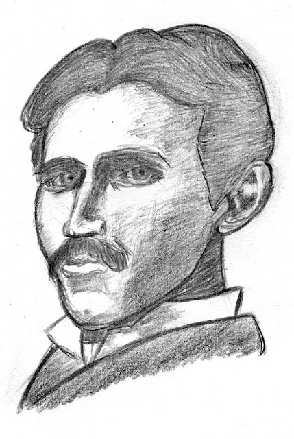 The Impulsive Sketch Journal: Pencil Sketch - Nikola Tesla