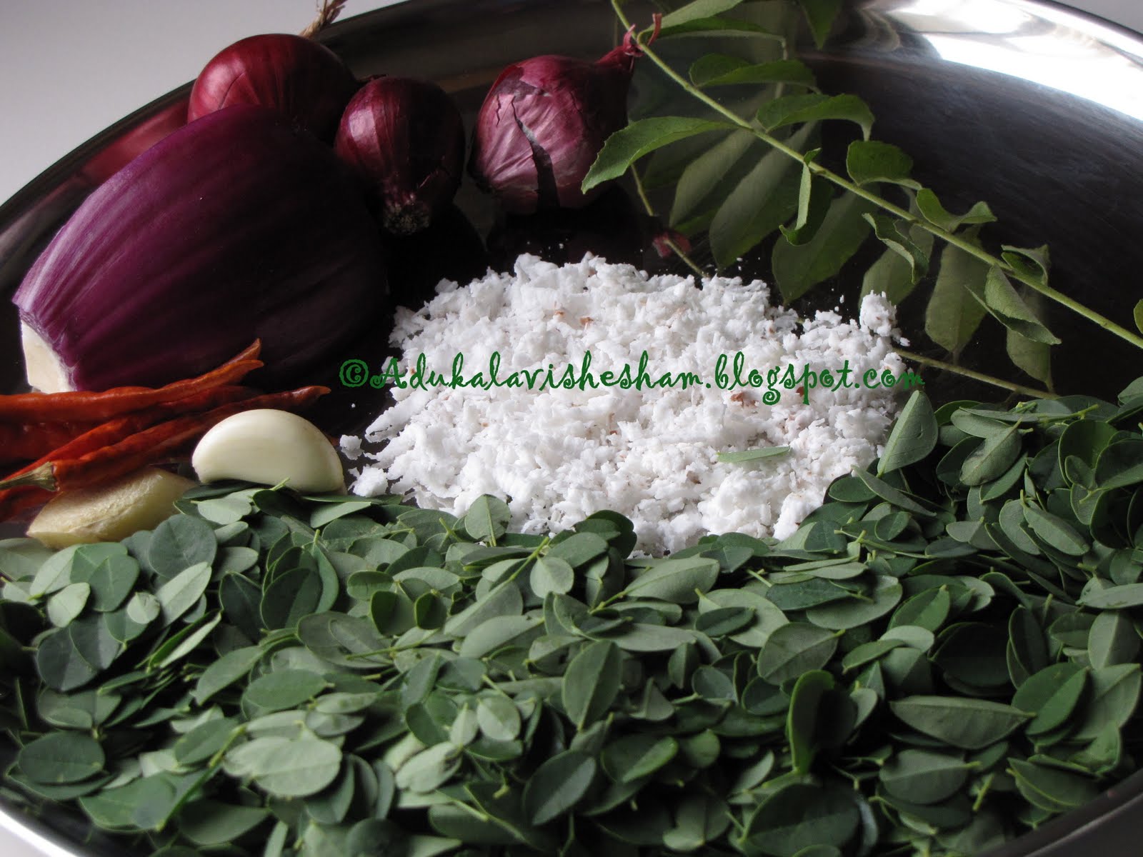 Adukala Vishesham: Muringa ella/Drumstick leaves Thoran