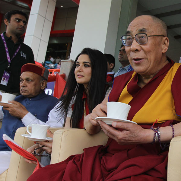 His Holiness The Dalai Lama enjoying the match at Dharamshala | Indian ...