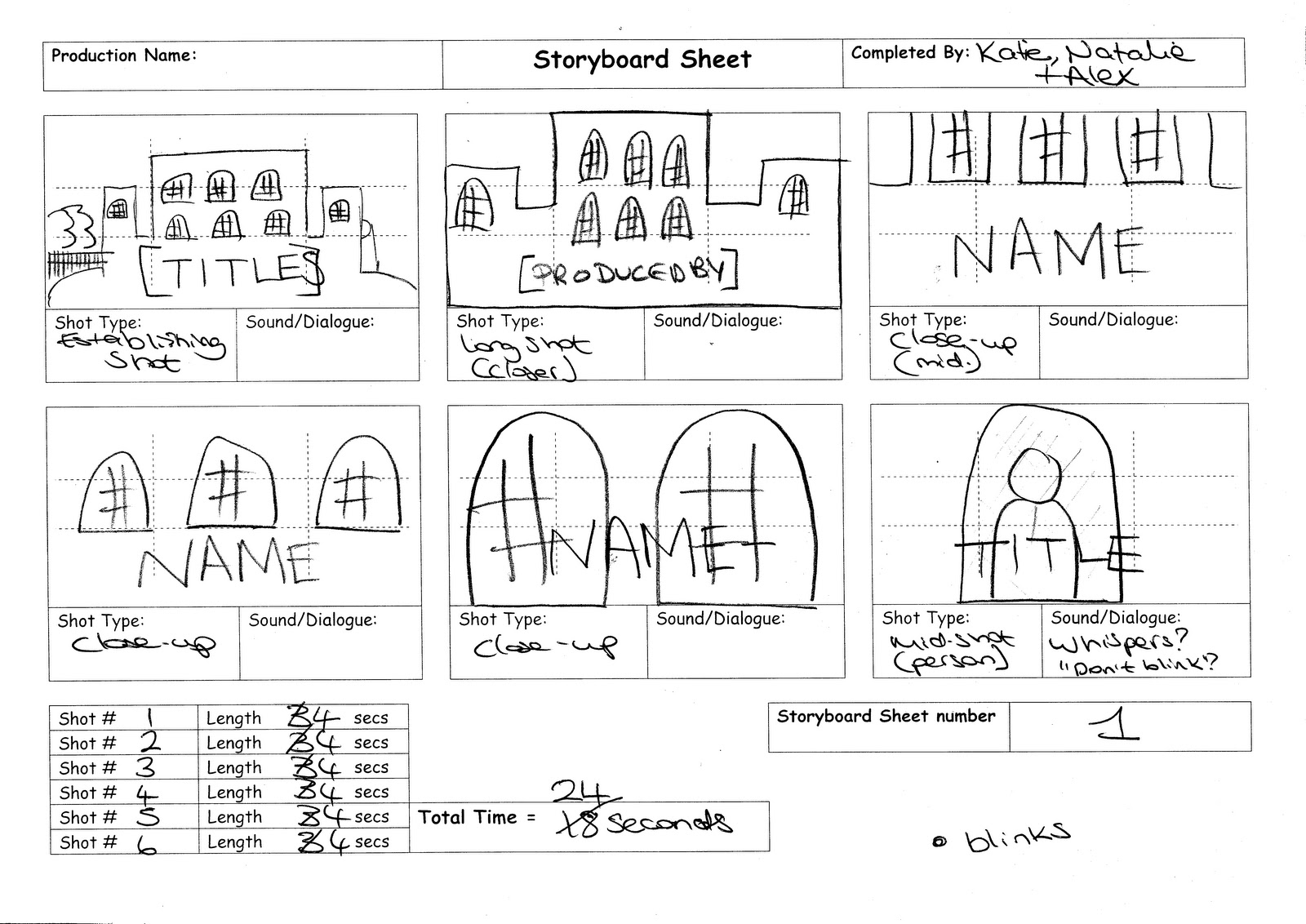 Foundation Portfolio: Storyboard, Shot List & Script