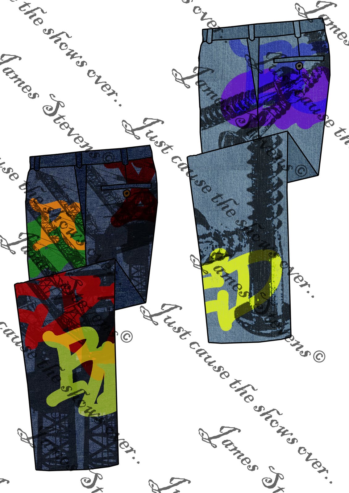 Just Cause The Shows Over..: New jean print designs.