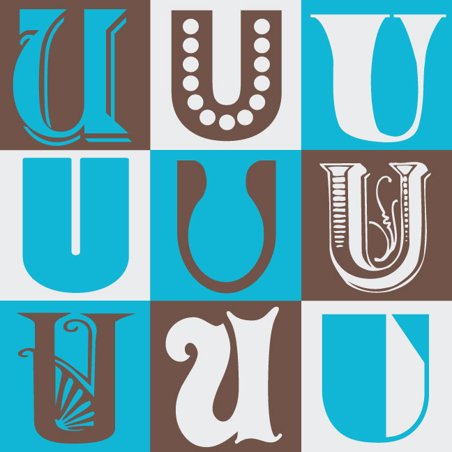 Inkblot Paper Designs: The Letter U