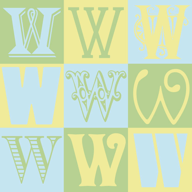 Inkblot Paper Designs: The Letter W