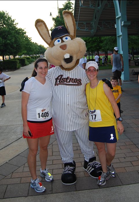Kayla and I with Junction Jack the Astros Mascot! The Astros field ...