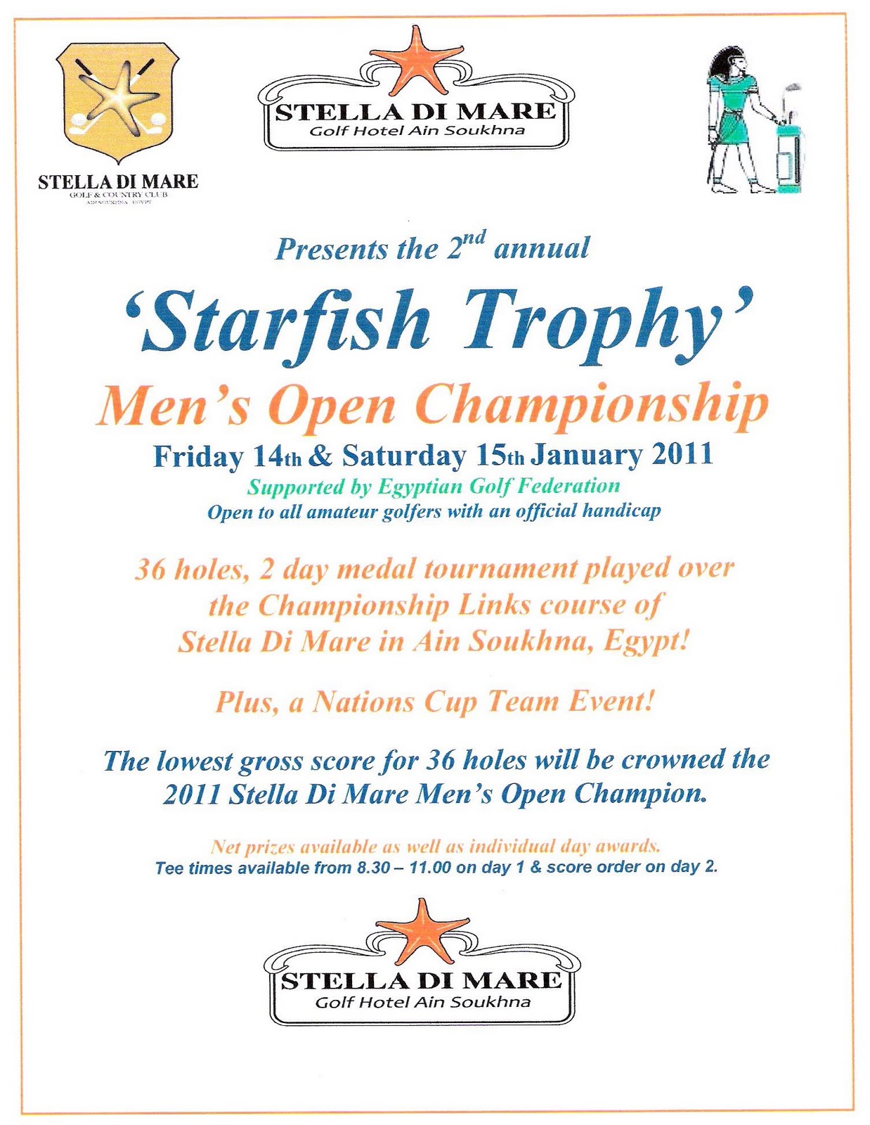 AYRSHIRE GOLF: GOLF IN EGYPT - Open competition invitation