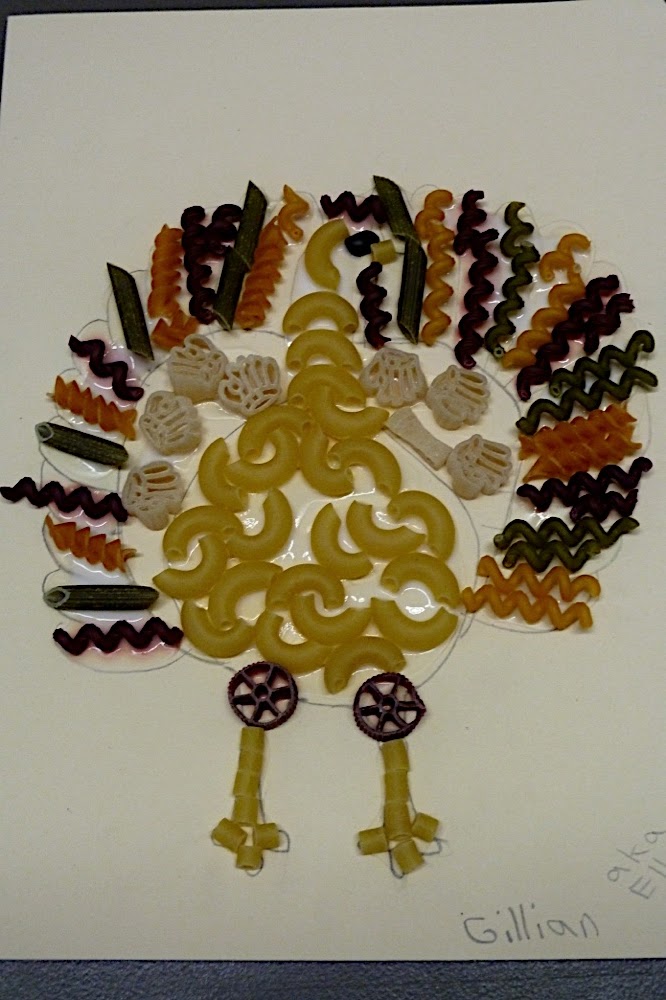 The Accidental Art Teacher: Week 9: Thanksgiving Pasta Collage