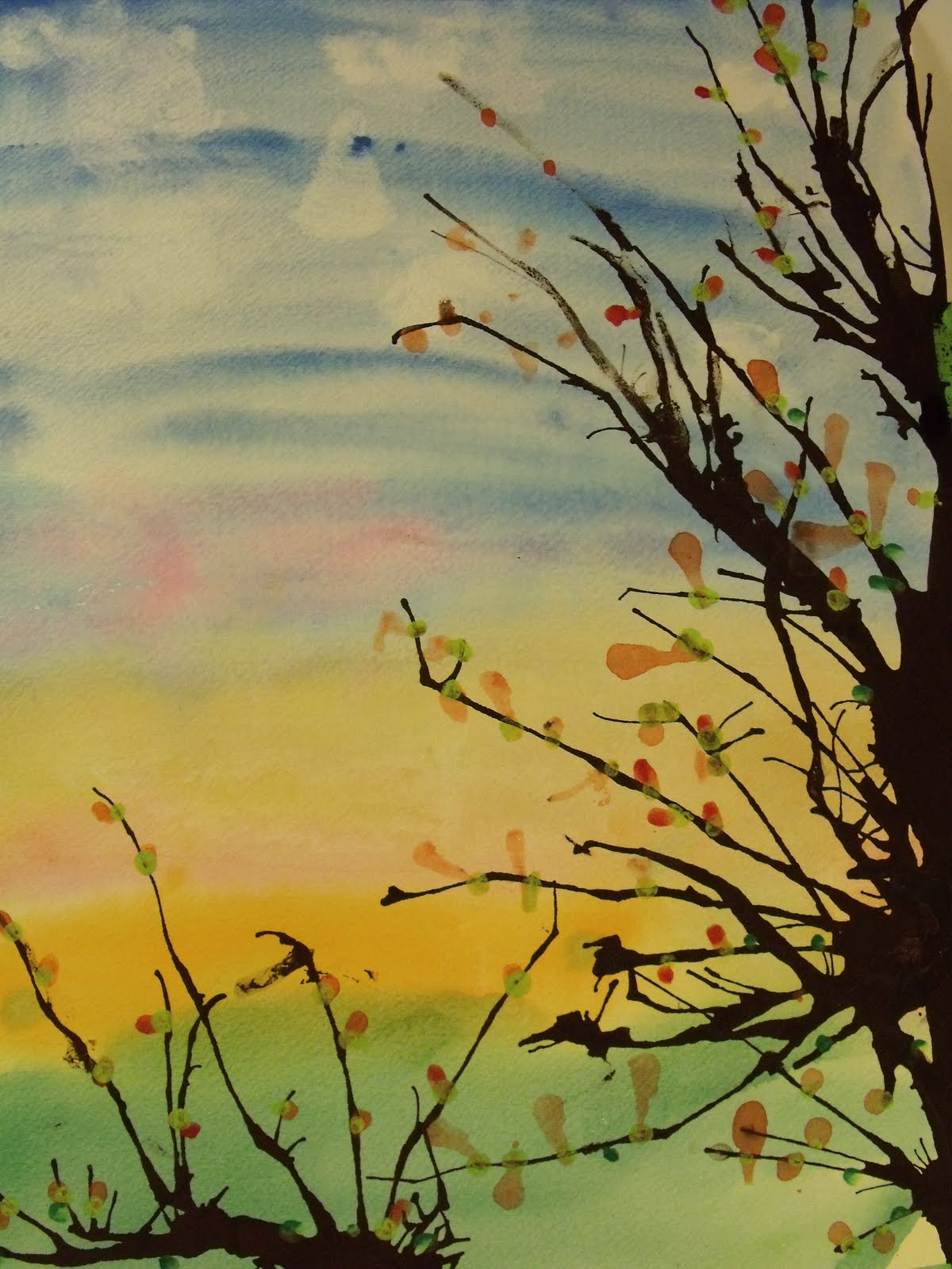 Art for Life 4 kids: Spring tree, Lee