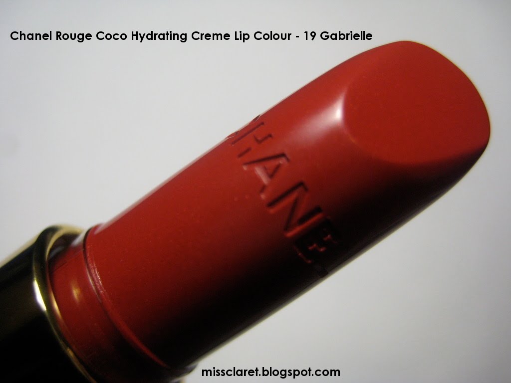miss claret: Chanel Rouge Coco - Hydrating Creme Lip Colour - 19 Gabrielle