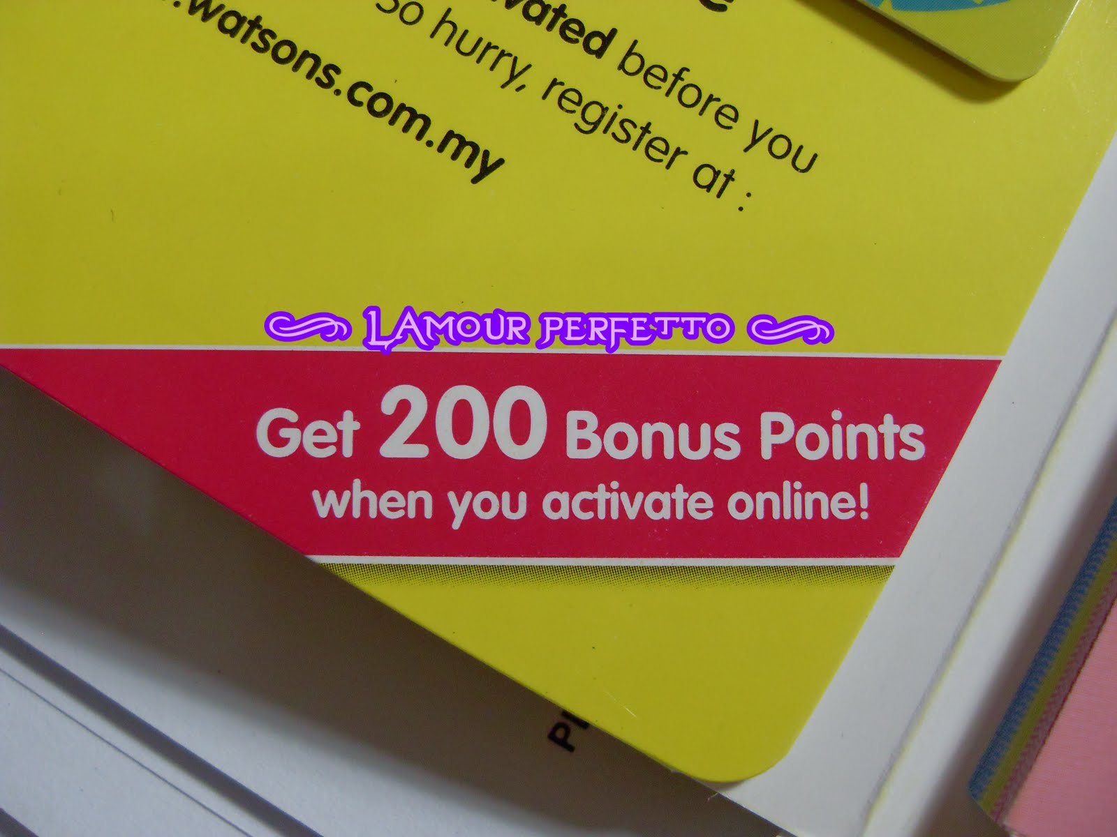 ~ L'amore Perfetto ~: Watsons VIP Membership Card