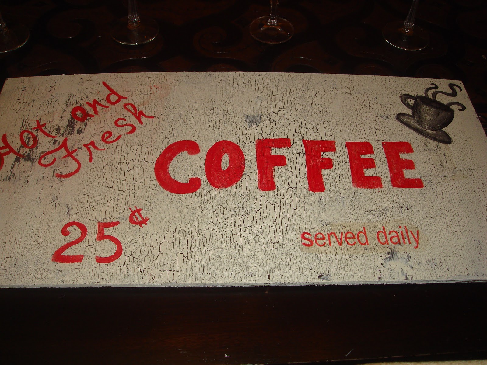 Prudently Painted Vintage: Vintage coffee sign