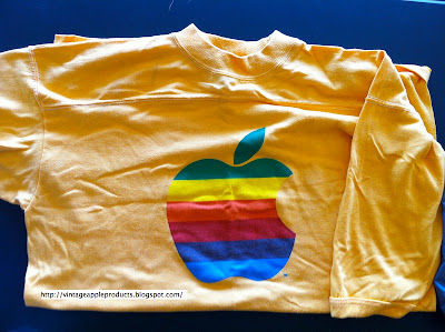 Vintage Apple Products: Yellow Rainbow Apple logo T-Shirt