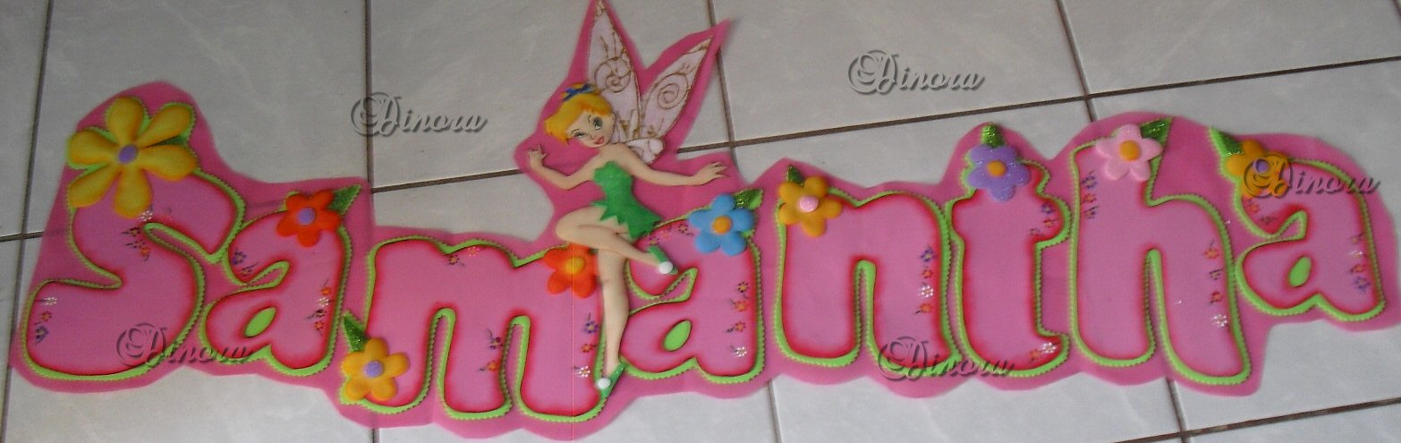 mis pequeñas manualidades: Letrero SAMANTHA