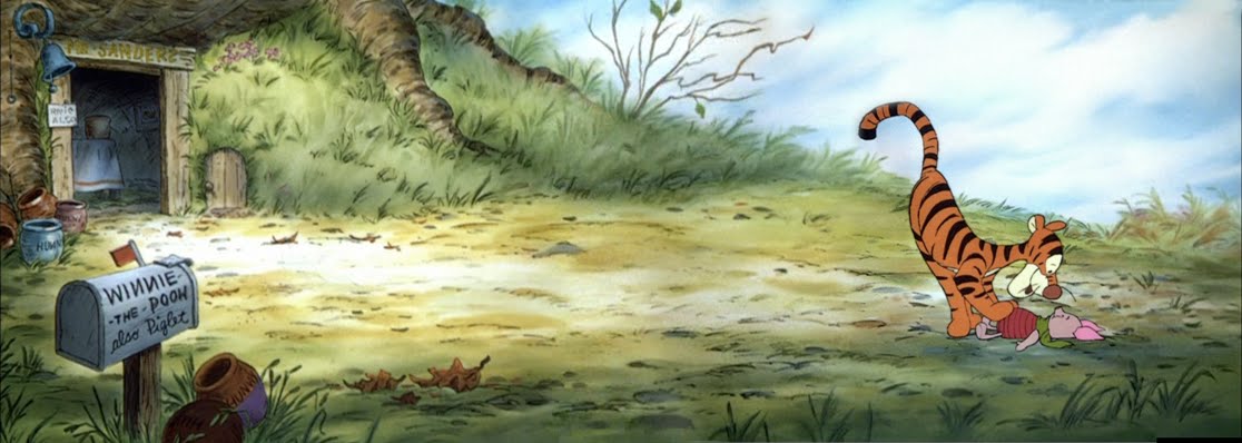 Animation Backgrounds: The Many Adventures of Winnie The Pooh --- Part Two