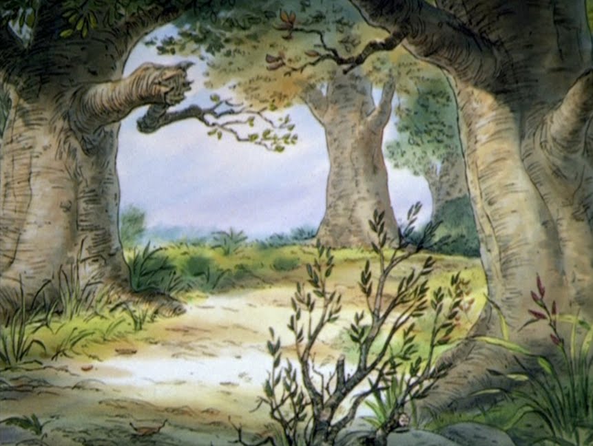 Animation Backgrounds: The Many Adventures of Winnie The Pooh --- Part Two