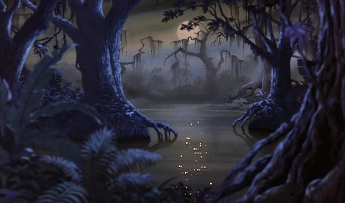 Animation Backgrounds: THE RESCUERS - After Dusk on the Bayou