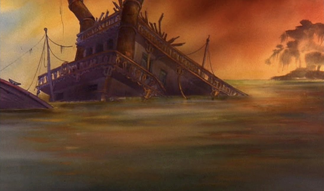 Animation Backgrounds: THE RESCUERS - After Dusk on the Bayou