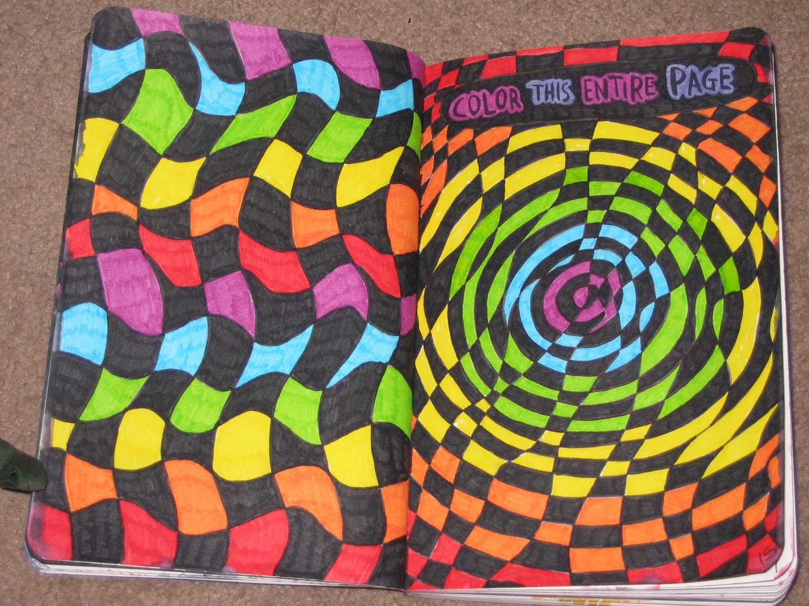 Sharons 365 Day Creative Experiment: Colour This Entire Page