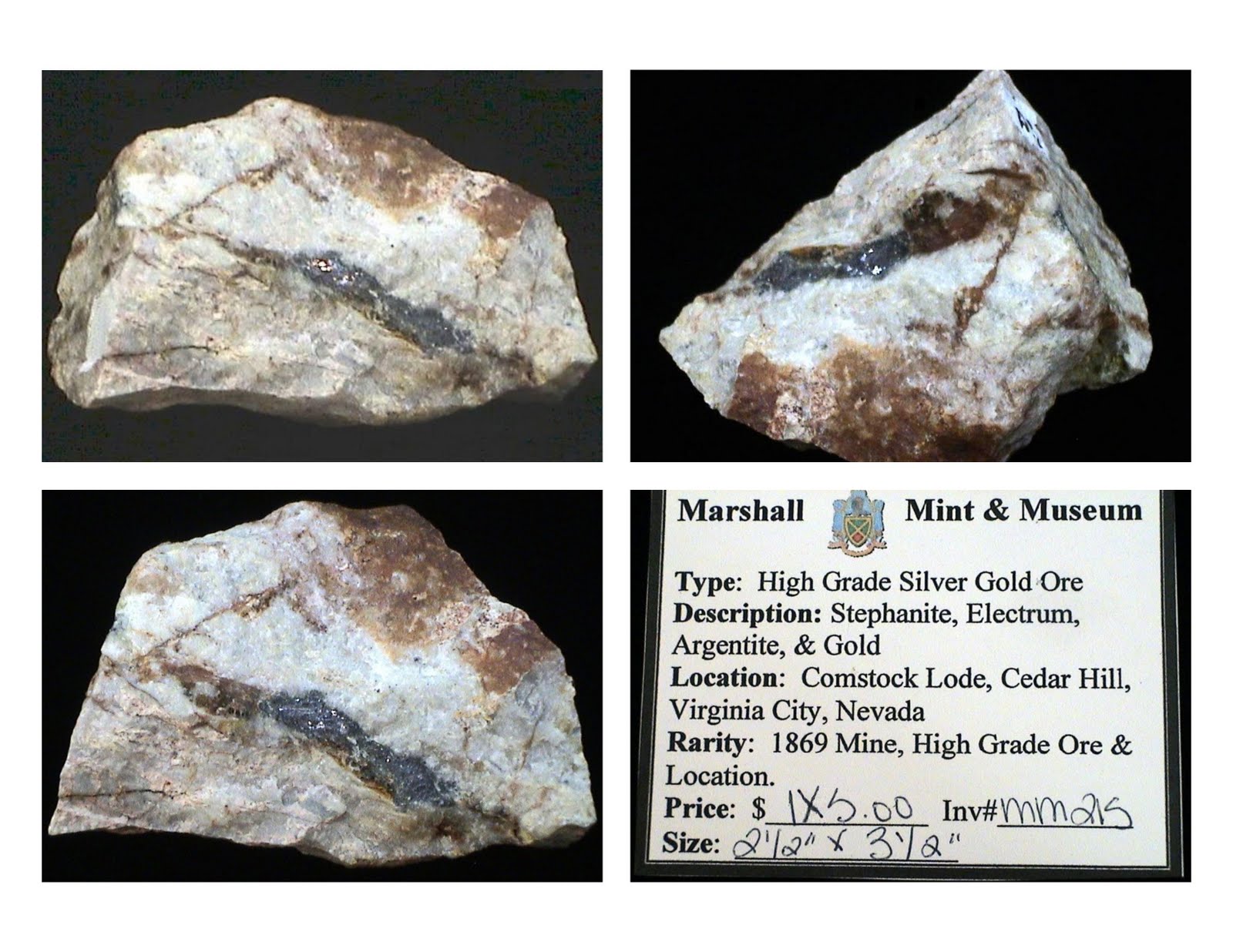 Comstock Gold: MM215__N Comstock High Grade Silver-Gold Ore