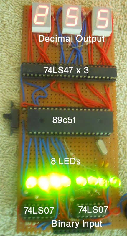 MicroController 4 All: Binary To Decimal Converter