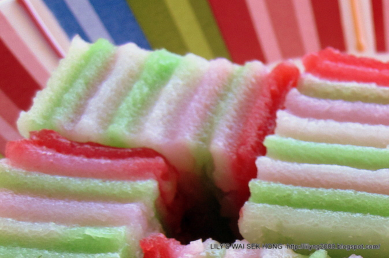 Lily's Wai Sek Hong: Kuih Lapis Rainbow