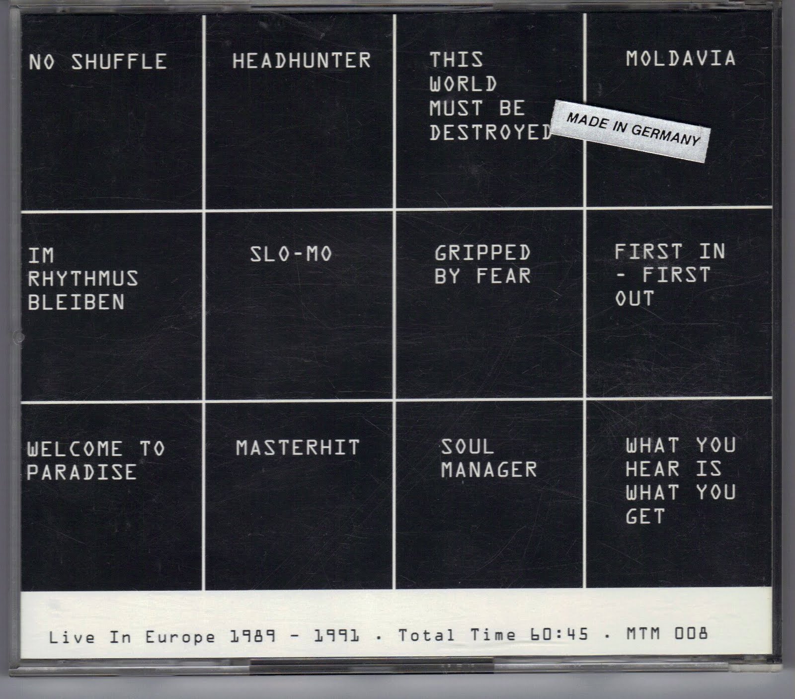 Front 242 Collector: Bootleg of the Week: Parted Tragedy