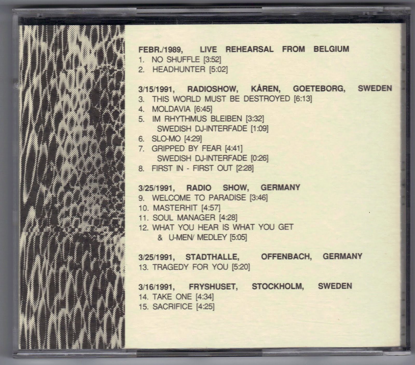 Front 242 Collector: Bootleg of the Week: Body Beats