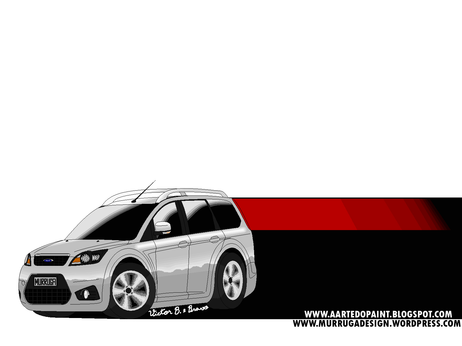 A Arte do Paint: Ford Focus SW Cartoon