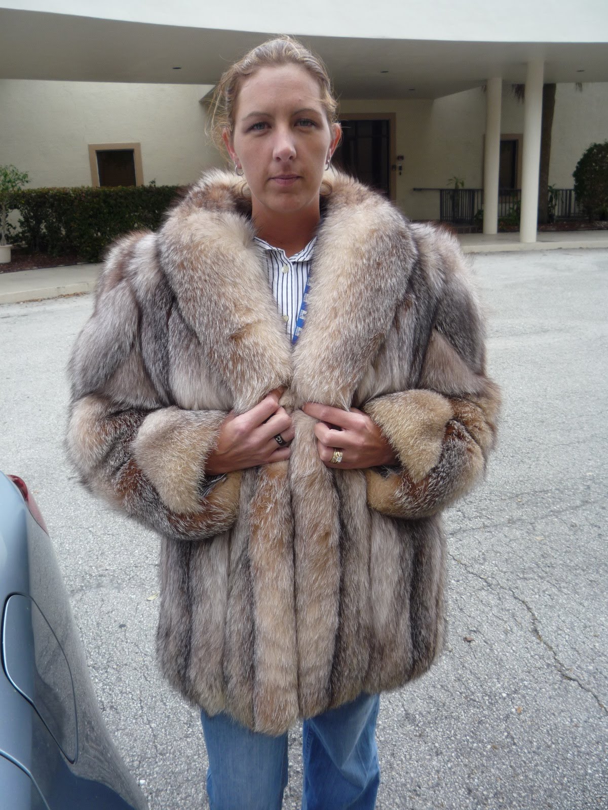 LAFOURRURE2: Crystal fox fur jacket