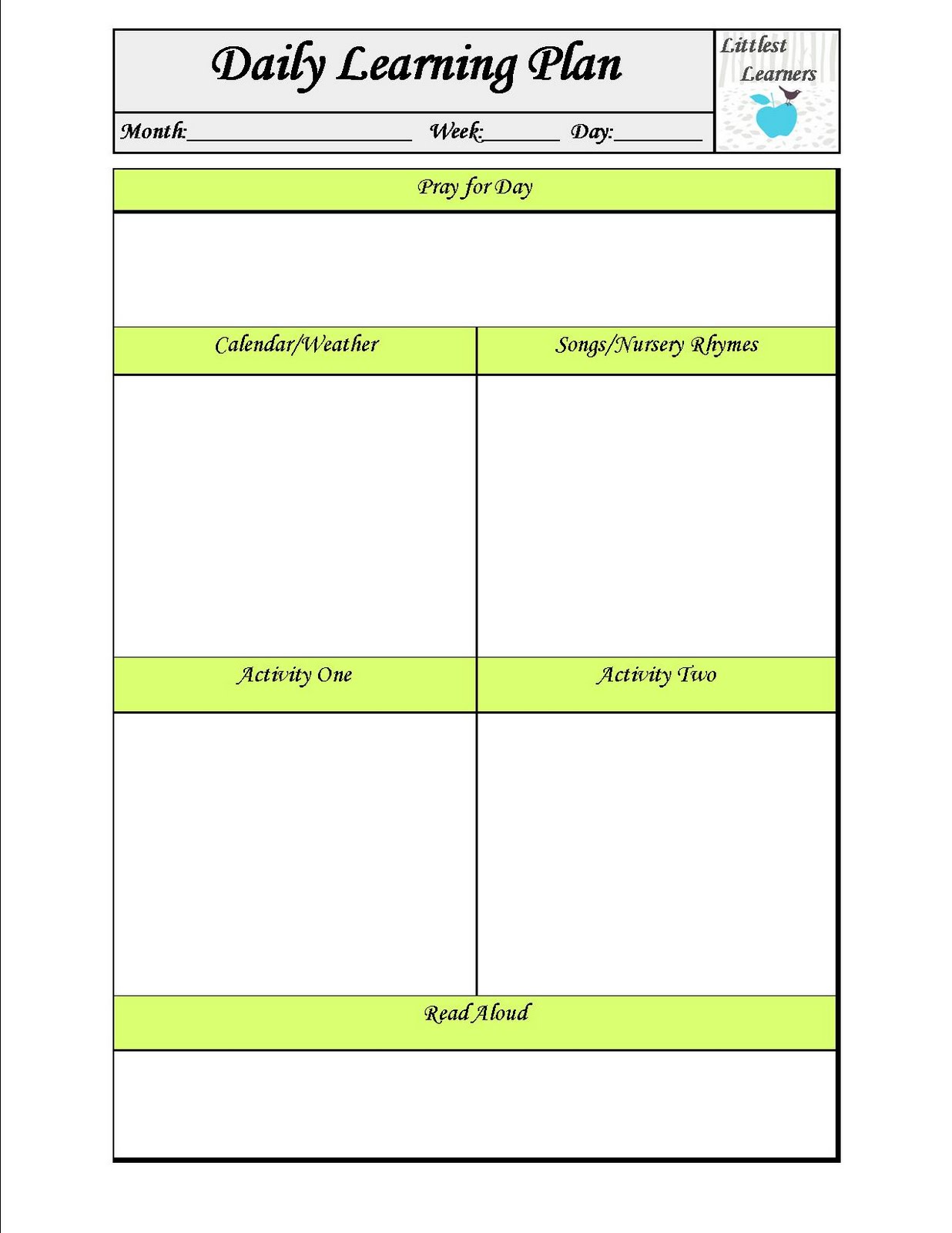 Littlest Learners: Forms