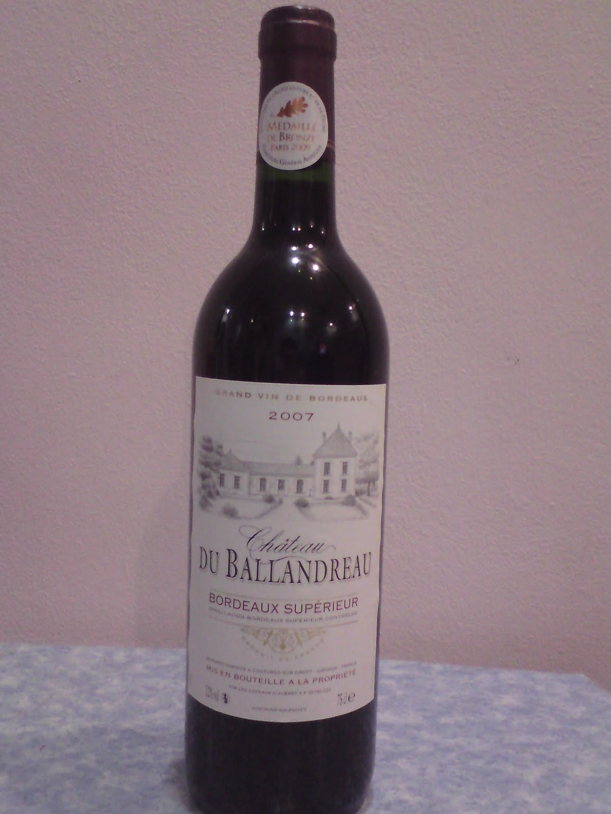 Anything: GRAND VIN DE BORDEAUX (2007) -Red Wine-