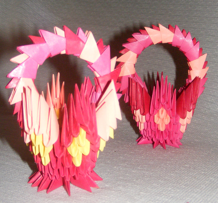 Anlliely: Cisnes y canastas en Origami