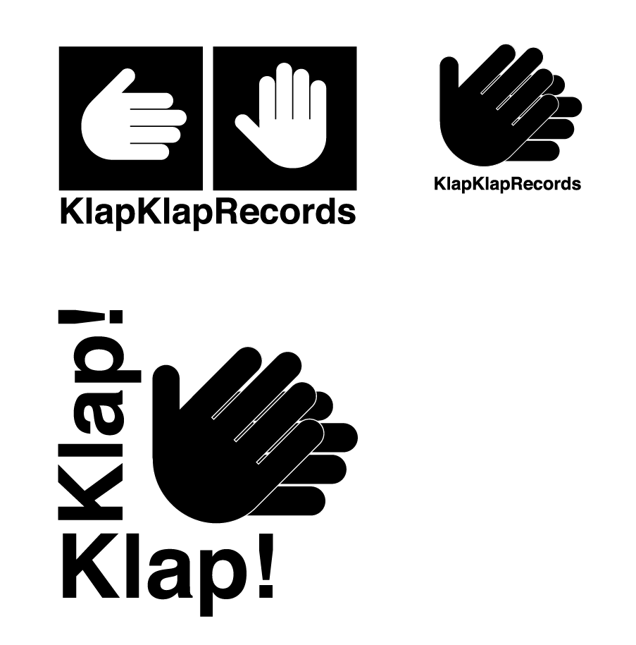 Design Practice: Klap Klap Records logo development.