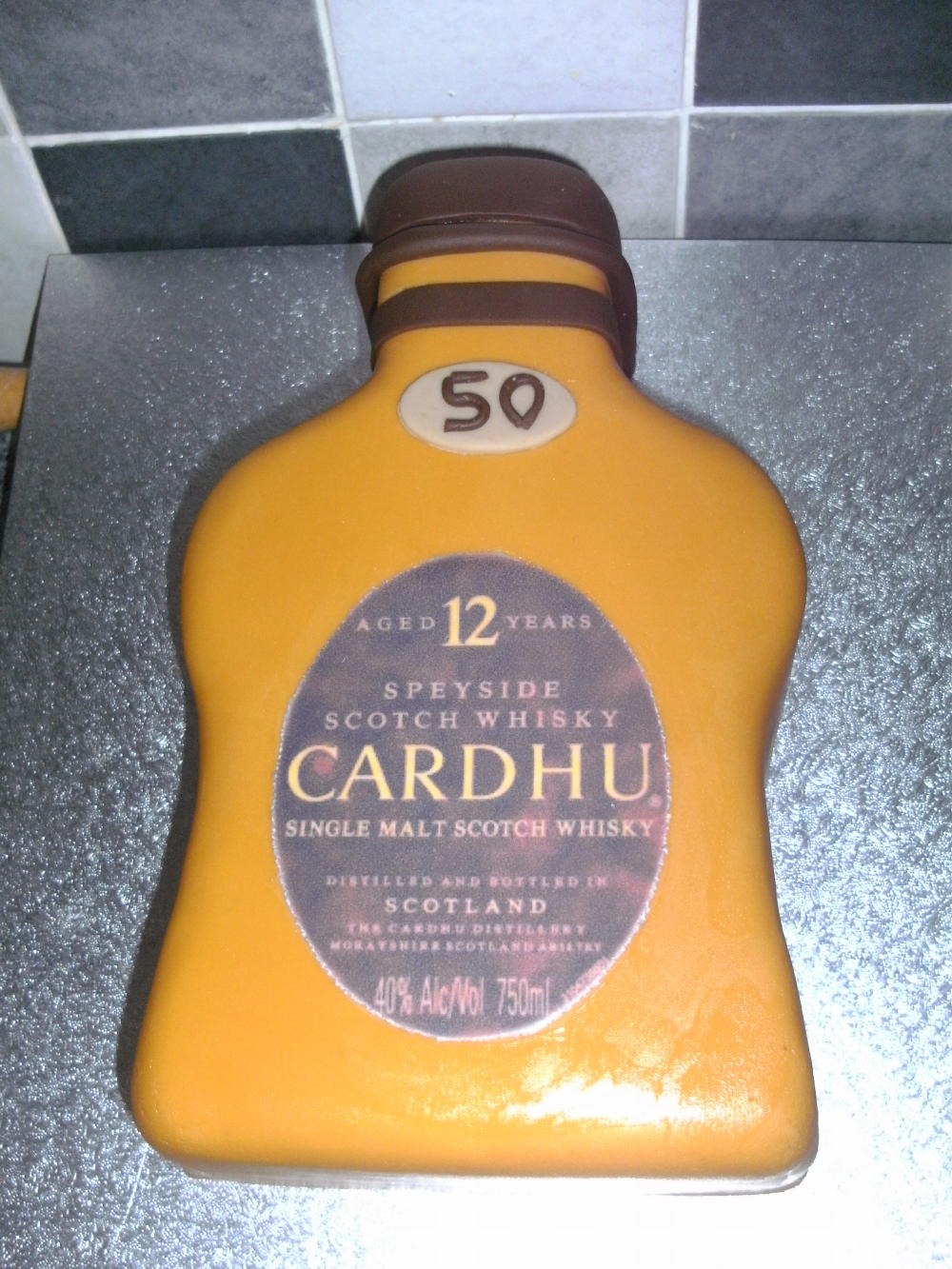 Sams Cakes Whisky Bottle Cake