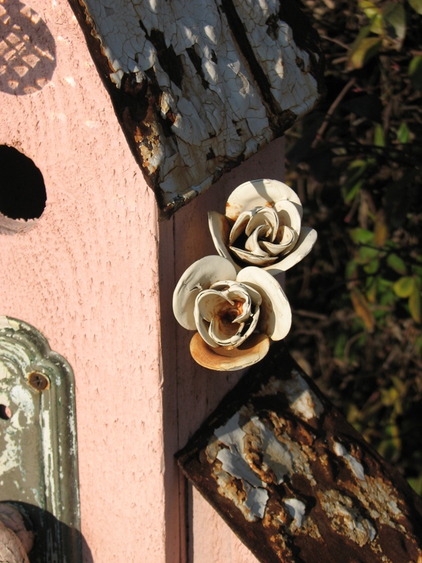 Rose Petals and Rust: rust and pink...