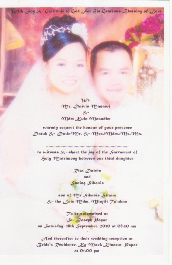 Ivy's Wedding Planner.......: Wedding Invitation Card