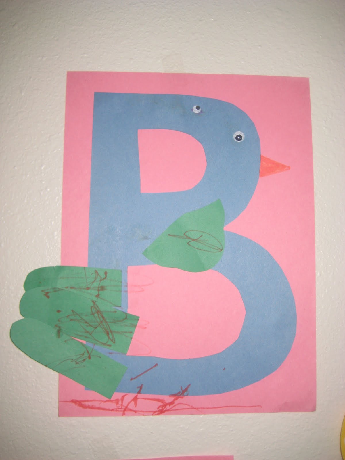 The Cozy Red Cottage: B is for Bird Letter Craft and Shape Bird House