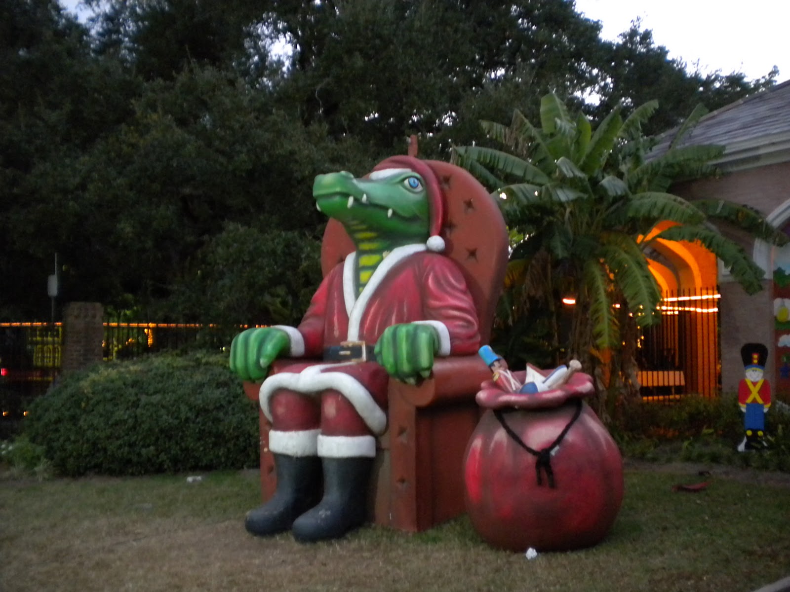 Balaenius Rex!!: Alligator Santa and alligator reindeer